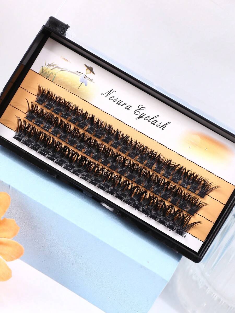 60 Strands, D Curl, 80D 3-Row Mink Lashes 10-14mm, Extremely Fluffy ...