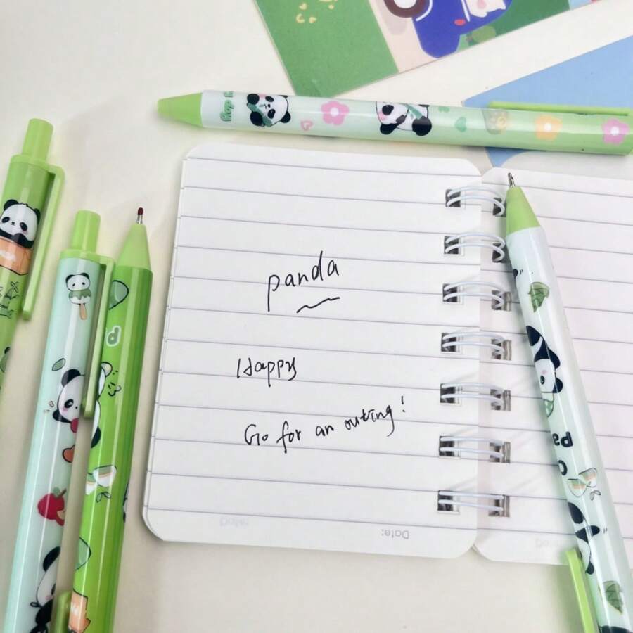 Adorable Panda Pens Novelty Animal Pens Cartoon Gel Pen Black Ink For ...