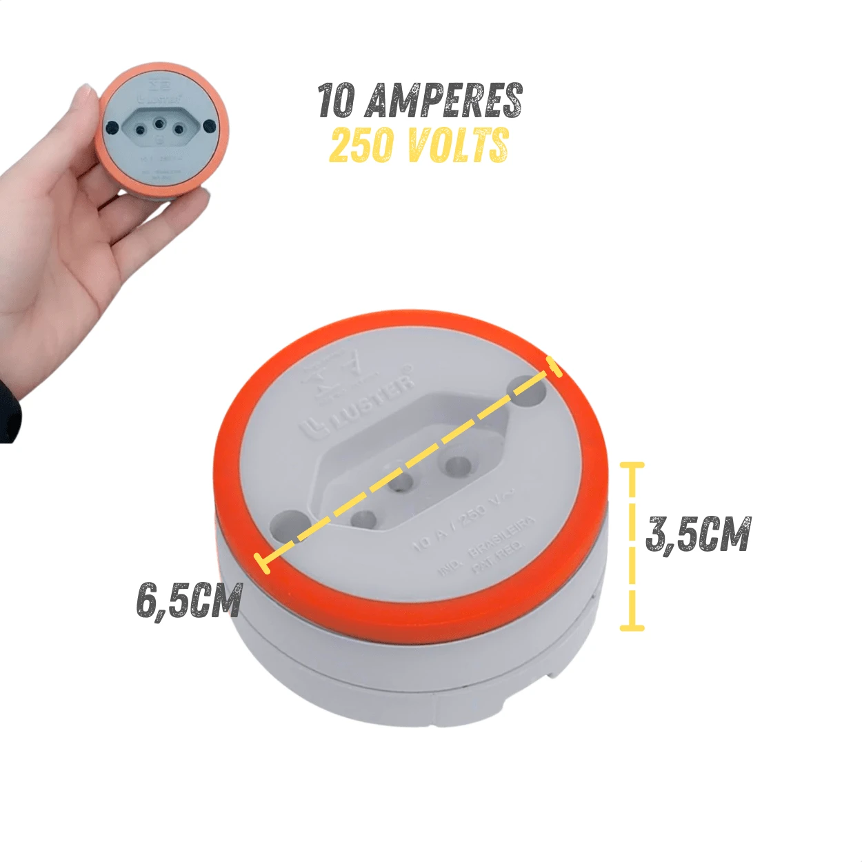 Round Surface Mounted Socket 10a 250v Inmetro Standard Kit 3 Units Shein Usa