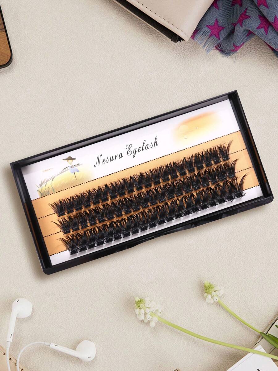 60 Strands, D Curl, 80D 3-Row Mink Lashes 10-14mm, Extremely Fluffy ...