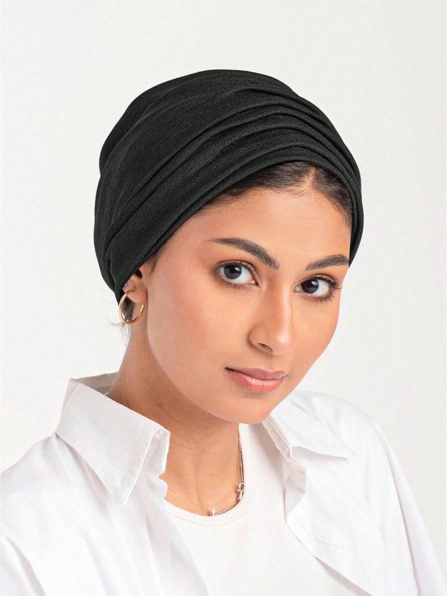 1pc Fashion Turban. Double-Layered, 4-Way Stretch, No Pins Or Magnets ...