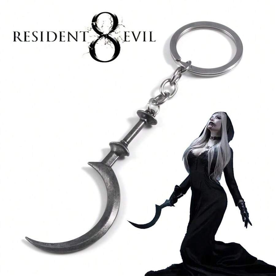1ชิ้น อะนิเมะ Biohazard 8 Vampire Moth Girl Sickle Weapon พวงกุญแจ, ฮา ...