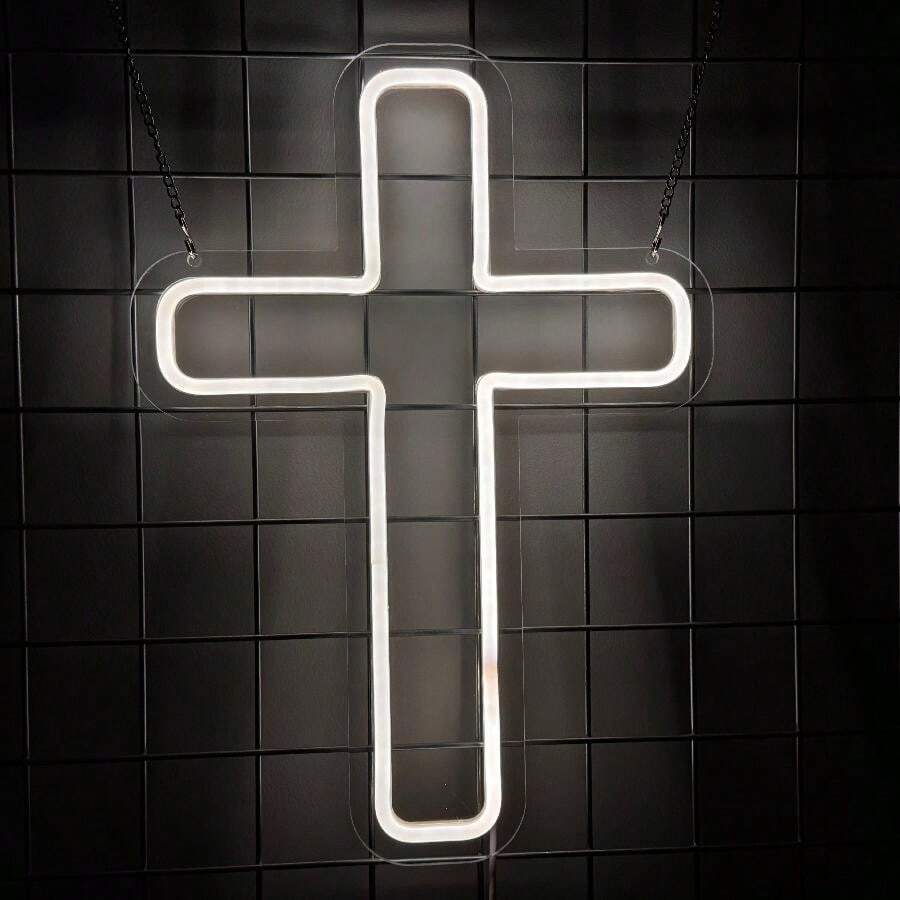[Cross Light Up World] אור הצלב LED מסמל אהבה ומגלם את כוחה של האמונה ...