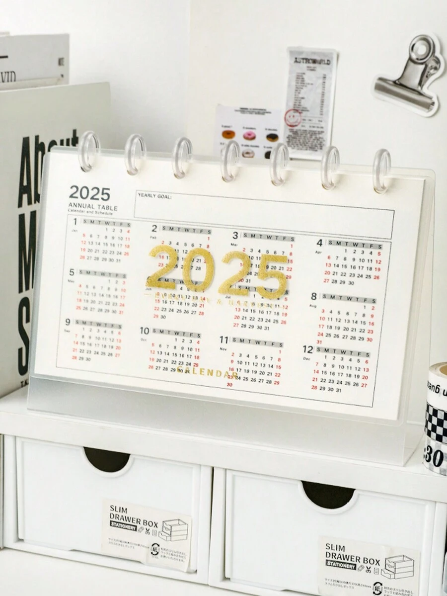 Minimalist Calendar 2025 New Student Notepad Memo Plan For This Month ...