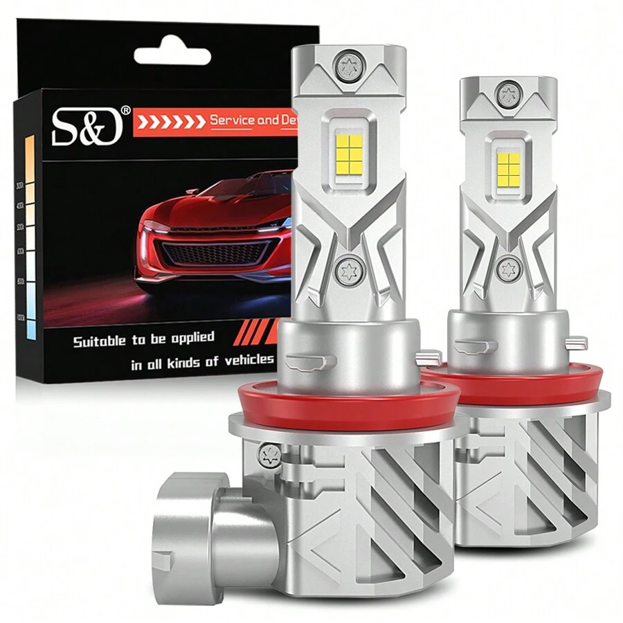 S&D H11 LEDカーヘッドライト キャンバス 9005 HB3 9006 HB4 CSP LEDヘッドランプバルブ 20000LM ターボオートランプ 6000K 12V | # ...