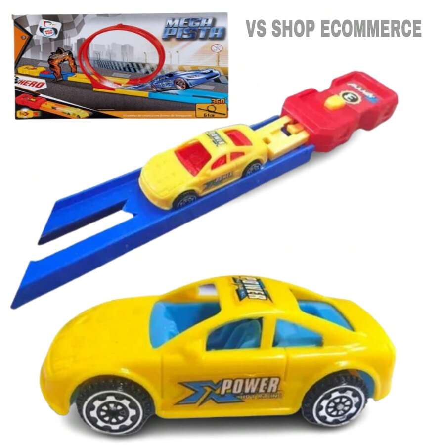 Car Racing Track With Launcher And 1 Hotwheels-Style Looping Car for ...