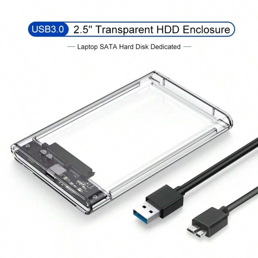 Usb3.0 Microb Transparante 2.5Inch Externe Opslag Case Sata 5Gbps Hdd Ssd Harde Schijf Behuizing ...