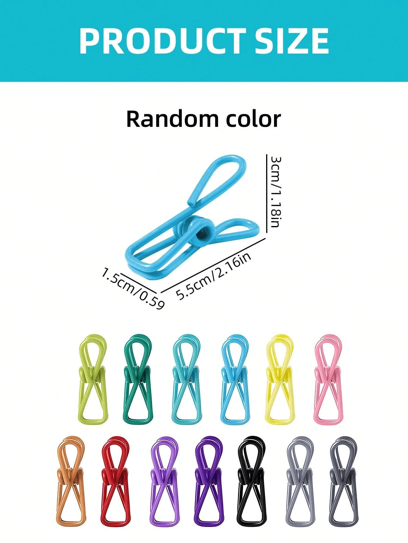 10pcs Chip Clips - Utility PVC-Coated Steel Clips For Sealing Food ...