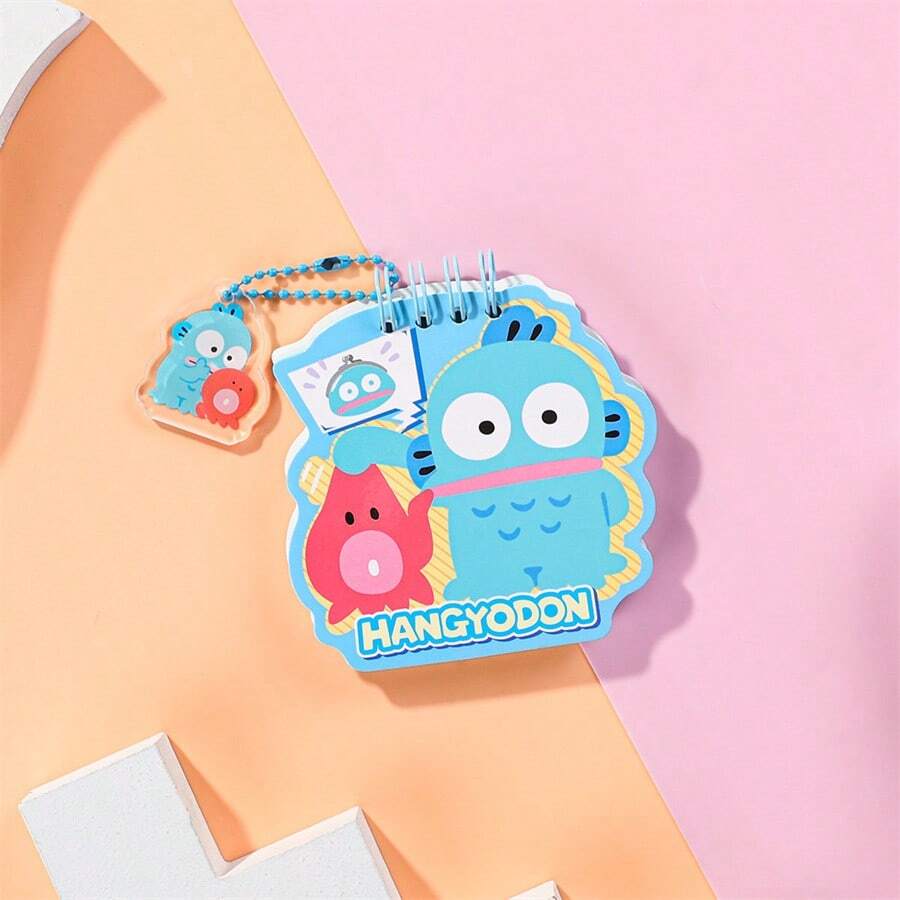 Sanrio 1pc Sanrio Official Authorized Hangyodon Shaped Portable Coil Notebook, Cartoon Coil ...