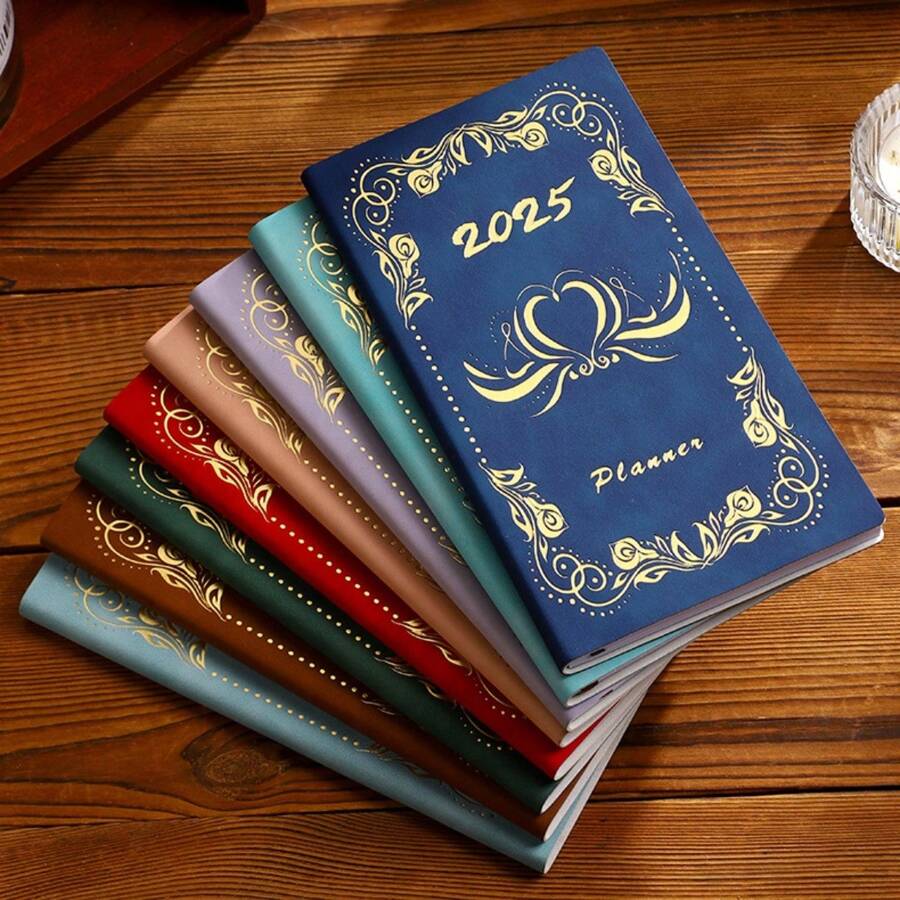 1pc 2025 English Schedule Book A6 Pocket Book Portable Time Management ...