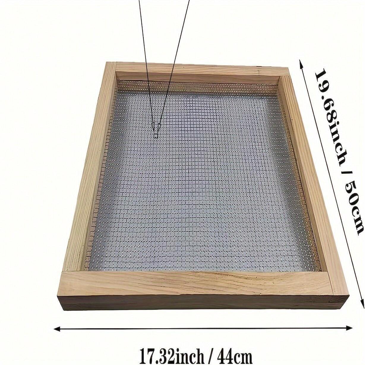 Soil Sifter For Garden, Multi-Purpose Wood Compost Dirt Sifter Soil ...