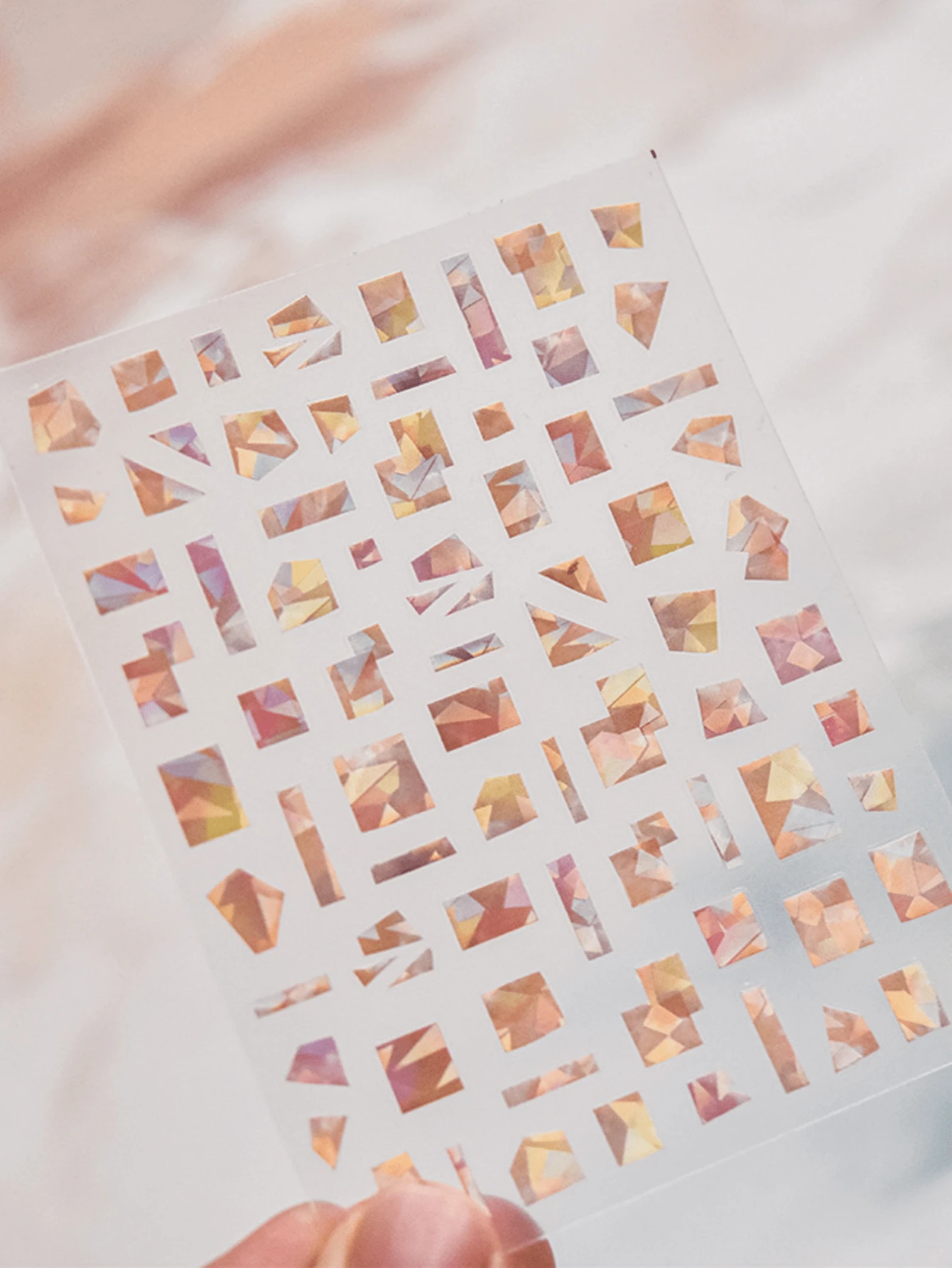 1 Piece Of Shiny And Colorful Color Block Fragments, Square Fragments ...