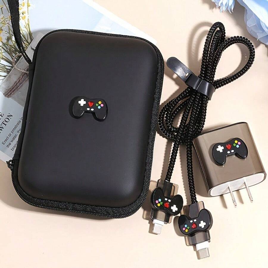 6-Piece Game Controller Theme Data Cable Protector Sleeve Set, Fit ...