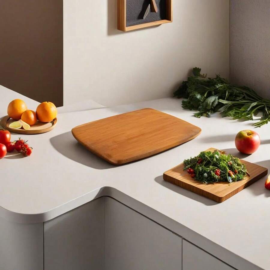 Bamboo Cutting Board, Easy To Store Multi-Purpose Chopping Board Great ...
