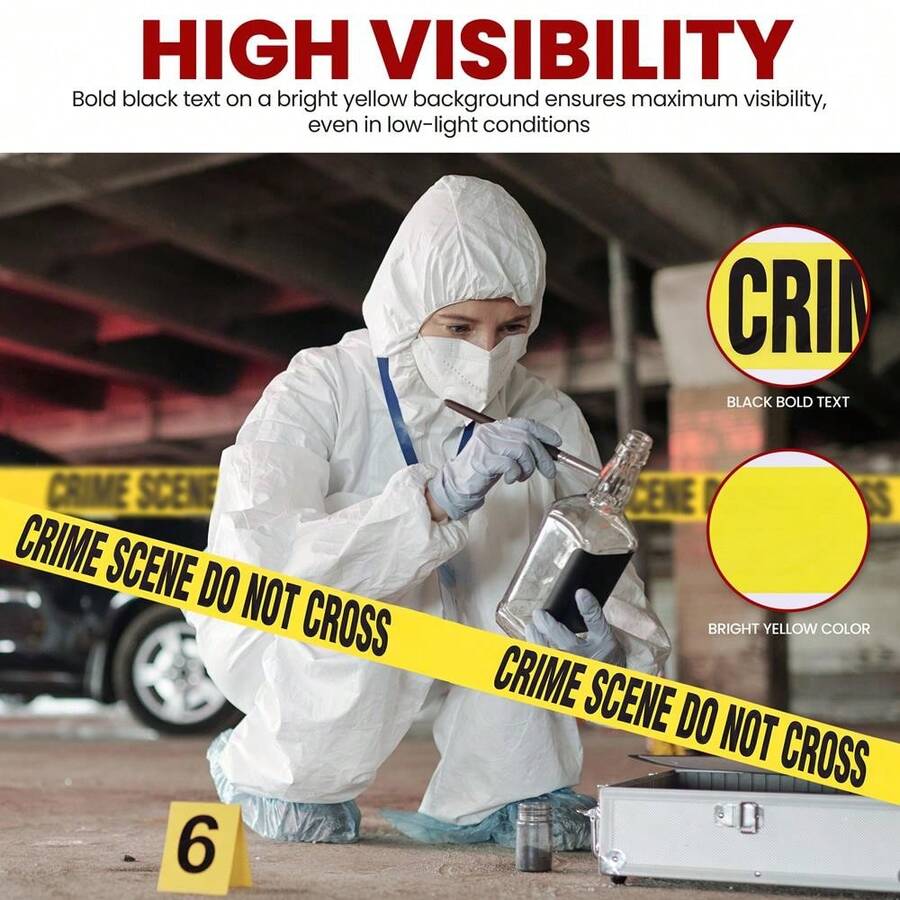 PYLE Pyle 8-Piece Crime Scene Do Not Cross Tape Set, 656ft Long Roll ...