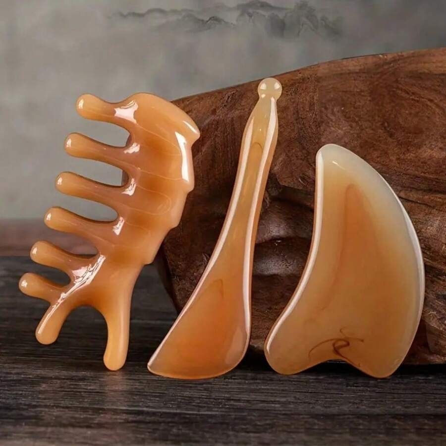 3-In-1 Facial Massage Tool Set: Nose Scraper, Acupressure Face Massage ...