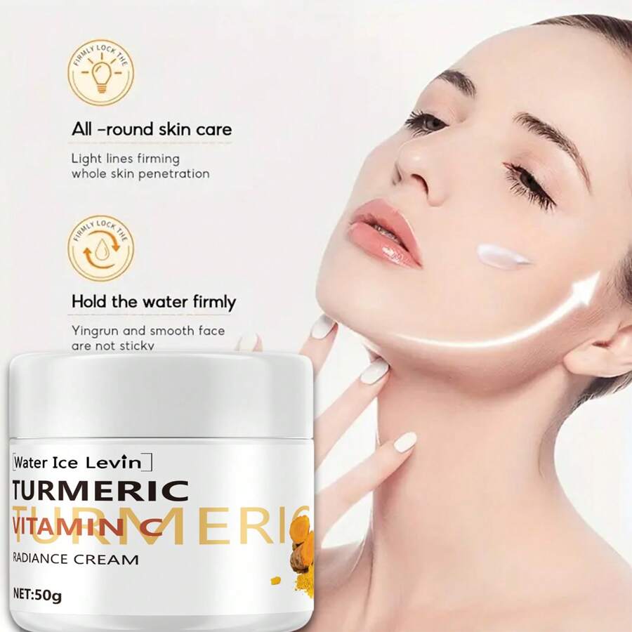 Water ice levin Turmeric & Vitamin C Face Cream, Moisturizing Formula, Non-Greasy Lactic Acid ...