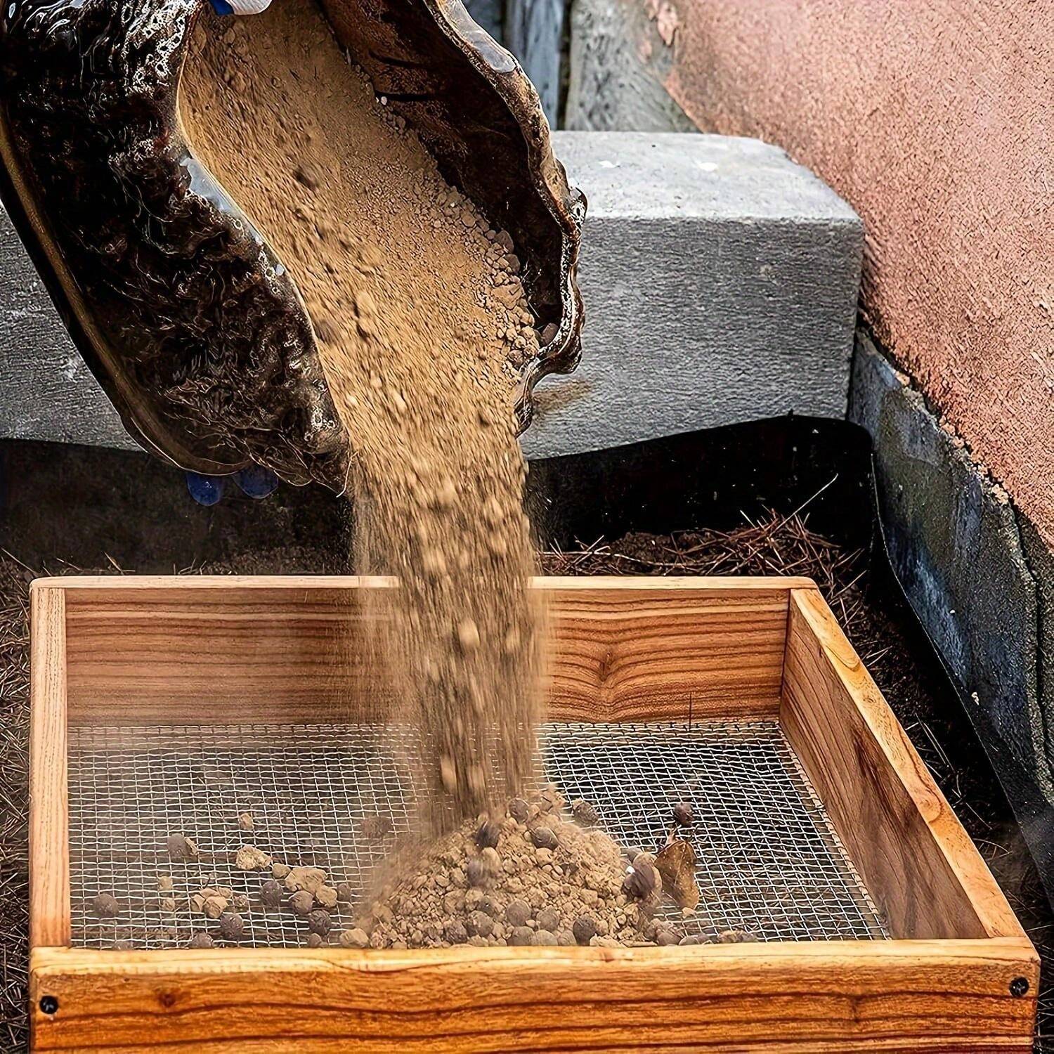 Tamiz de suelo de jardín multiusos, cernidor de jardinería manual de ...