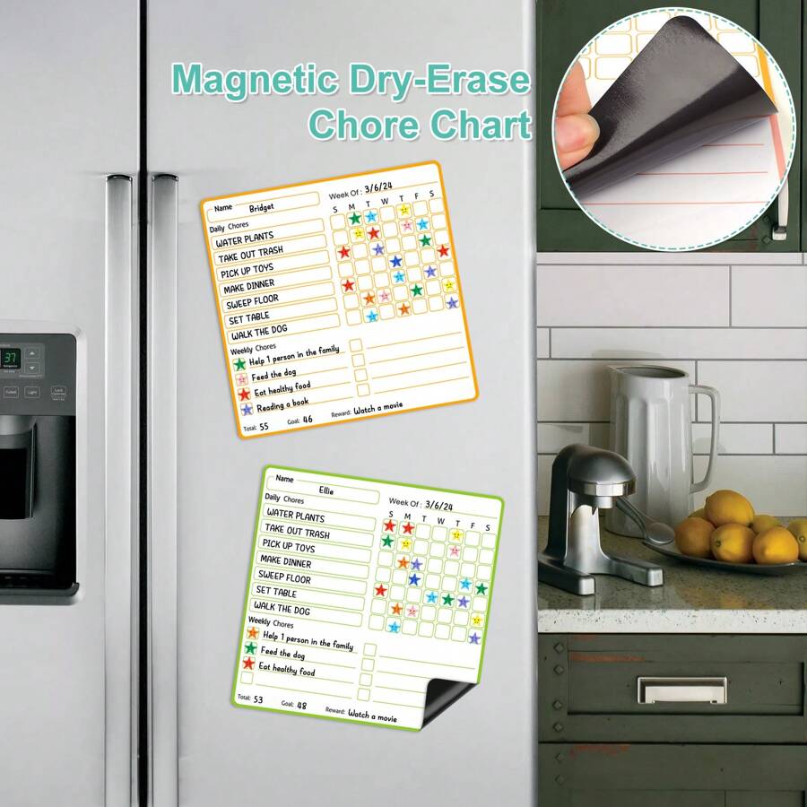 Magnetic Dry Erase Chore Chart For Teenagers Multiple Teenagers, 4 Pcs ... Magnetic Dry Erase Chore Chart For Teenagers Multiple Teenagers, 4 Pcs ...