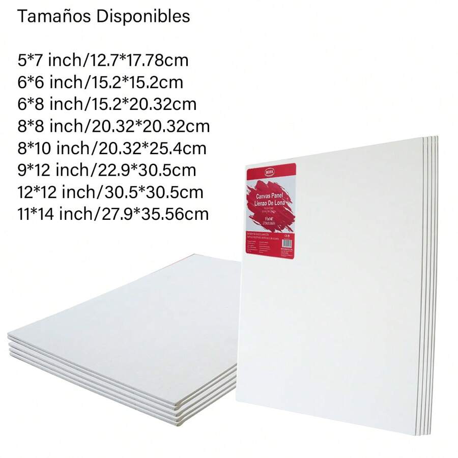 Conjunto de 10 piezas de paneles de lienzo de 5 x 7 pulgadas, 6 x 6 ...
