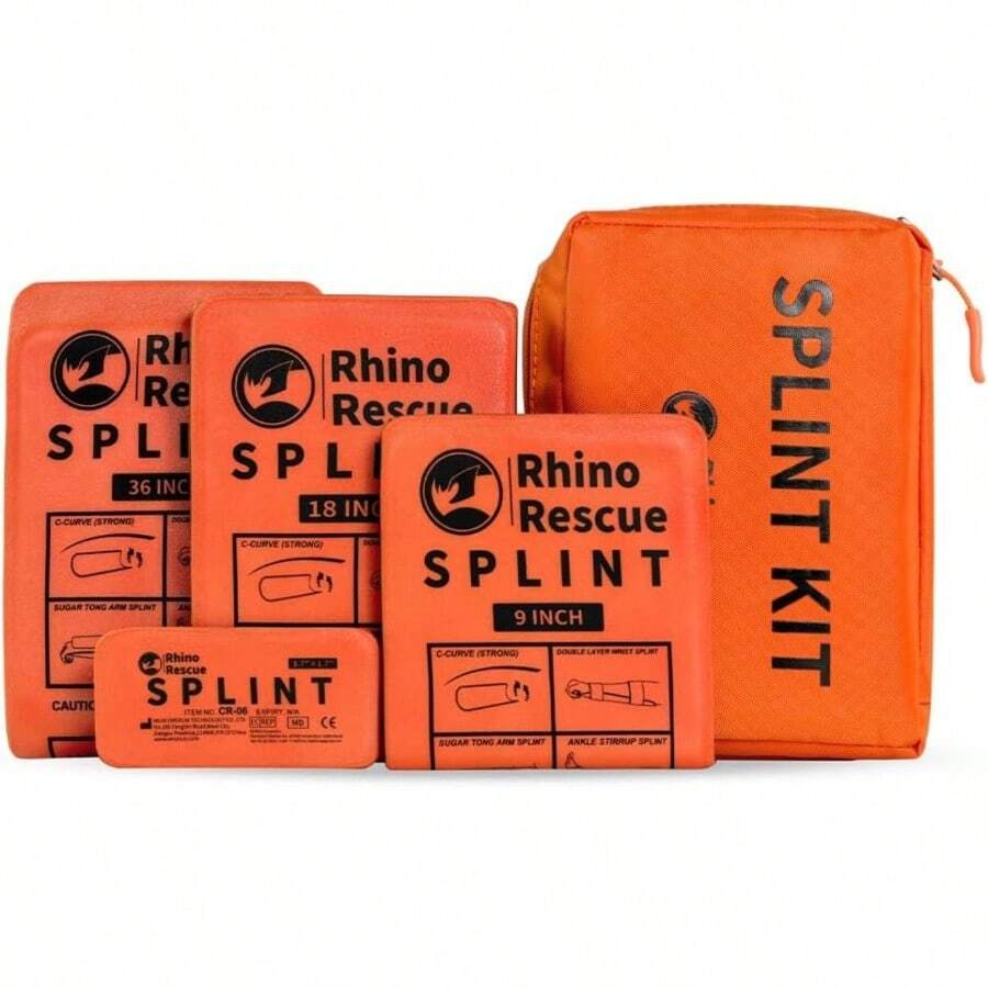 RHINO RESCUE RHINO RESCUE First Aid Splint 36" X 4.3" Orange-Gray, Keep ...