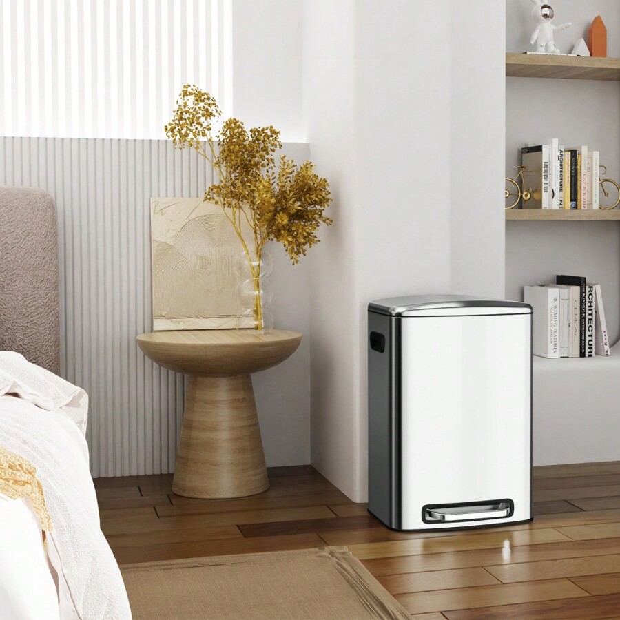 13 Gallon 50L Kitchen Foot Pedal Operated Soft Close Trash Can ...