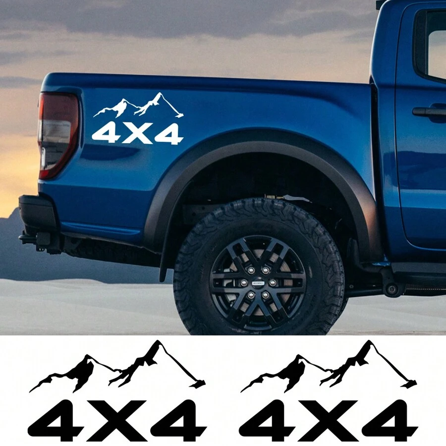 Auto 4X4 Mountain Sticker Pickup Truck Vinyl Decor Voor F150 Toyota ...