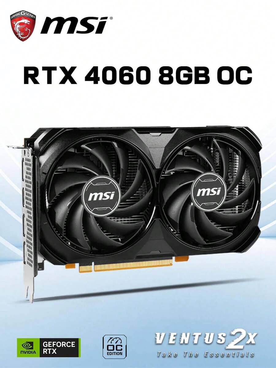 RTX 4060 Ventus 2X Black - Overclocked 8G, 5Nm Gddr6, 128-Bit, Nvidia ...