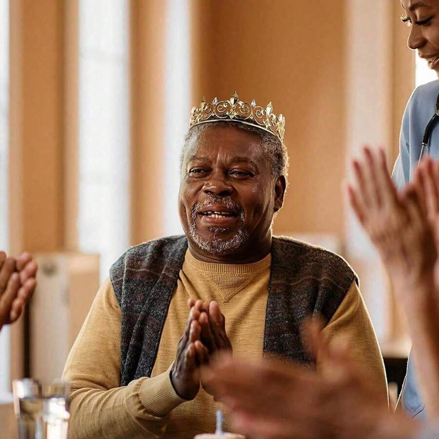 Birthday King Crown And Sash, Royal Gold King Crown For Men Party ...