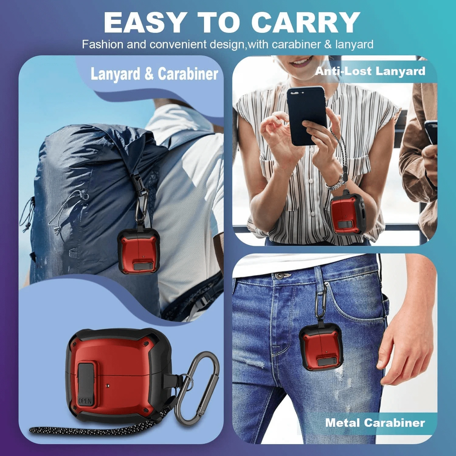 Apple For Galaxy Buds 3 Case & Galaxy Buds 3 Pro Case With Secure Lock ...