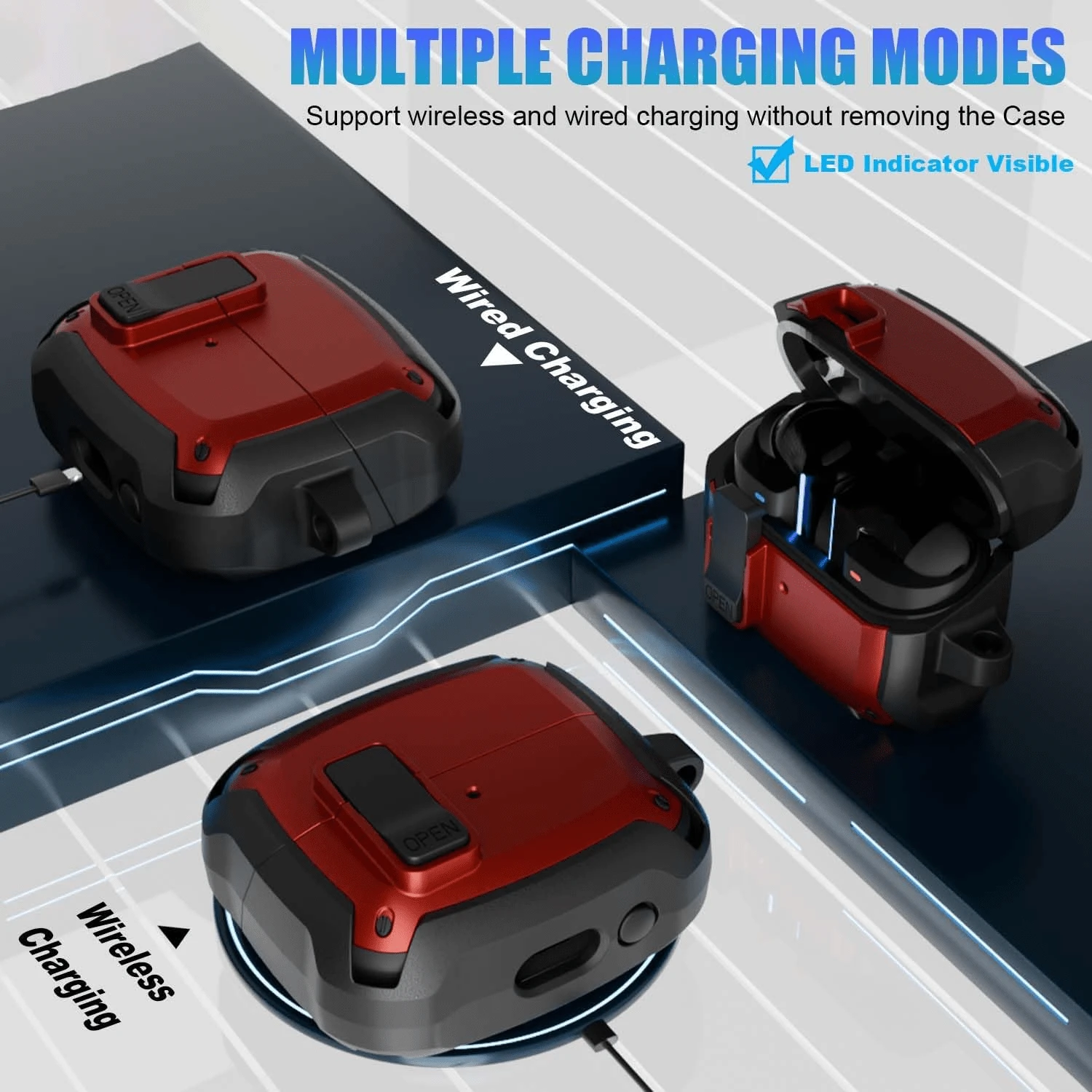 Apple For Galaxy Buds 3 Case & Galaxy Buds 3 Pro Case With Secure Lock, Compatible With Galaxy ...