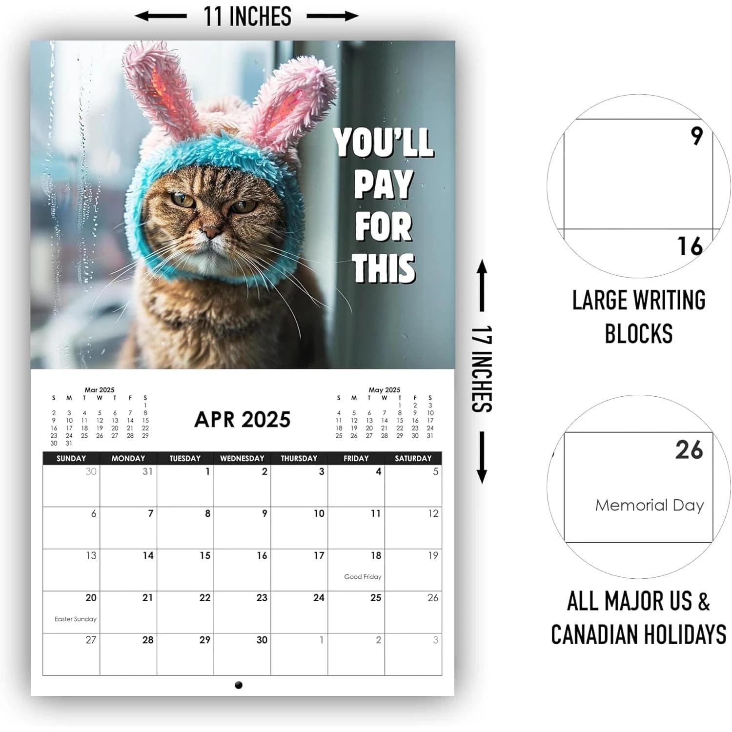 2025 Peed-Off Cats Calendar - Funny Cat Themed Gifts For Cat Lovers ...