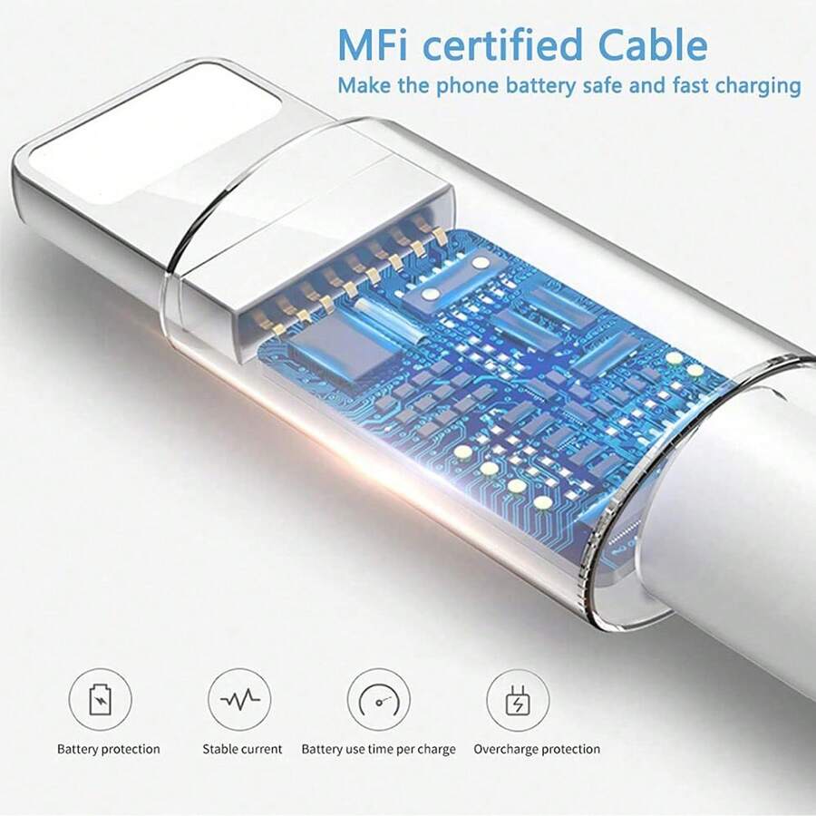 Apple MFi Certified Charger Cable, 3/6/10FT USB-A To Lightning Charging ...