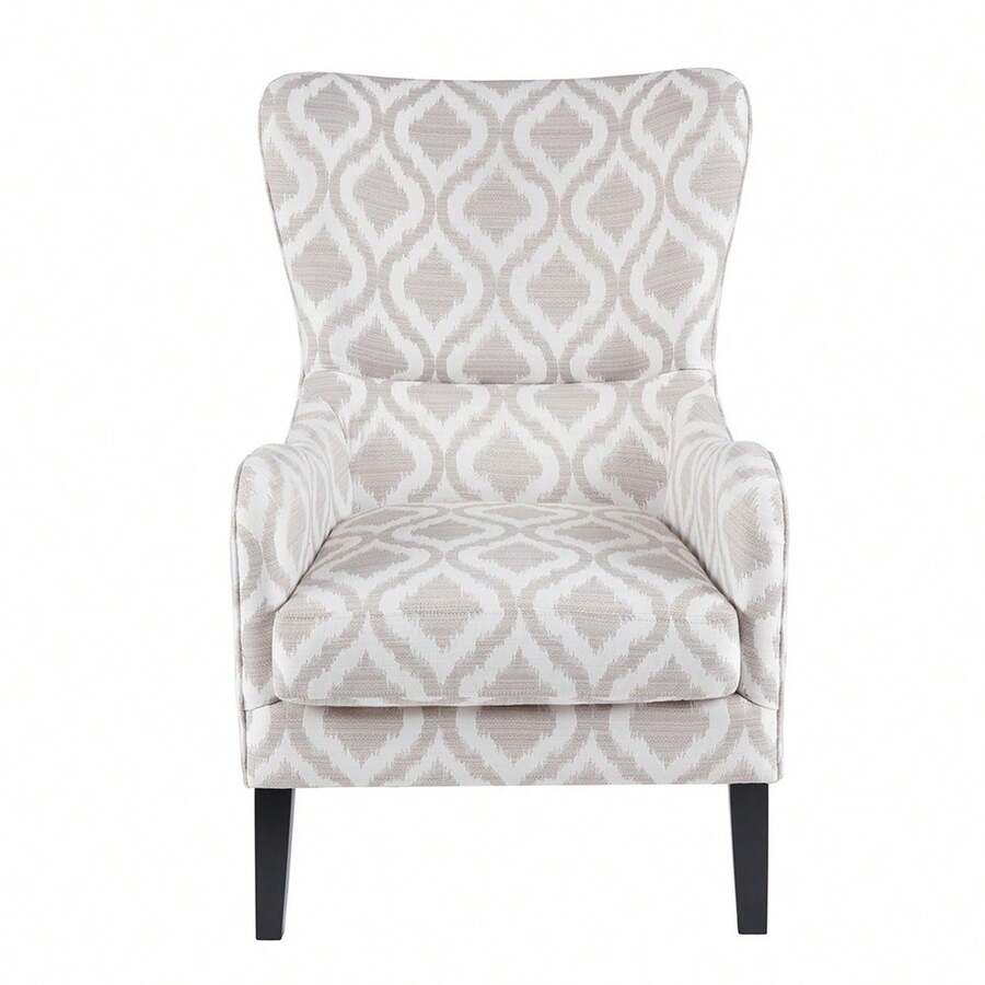 Gracie Mills Zachery Transitional Swoop Wing Chair With Round Arm And ...