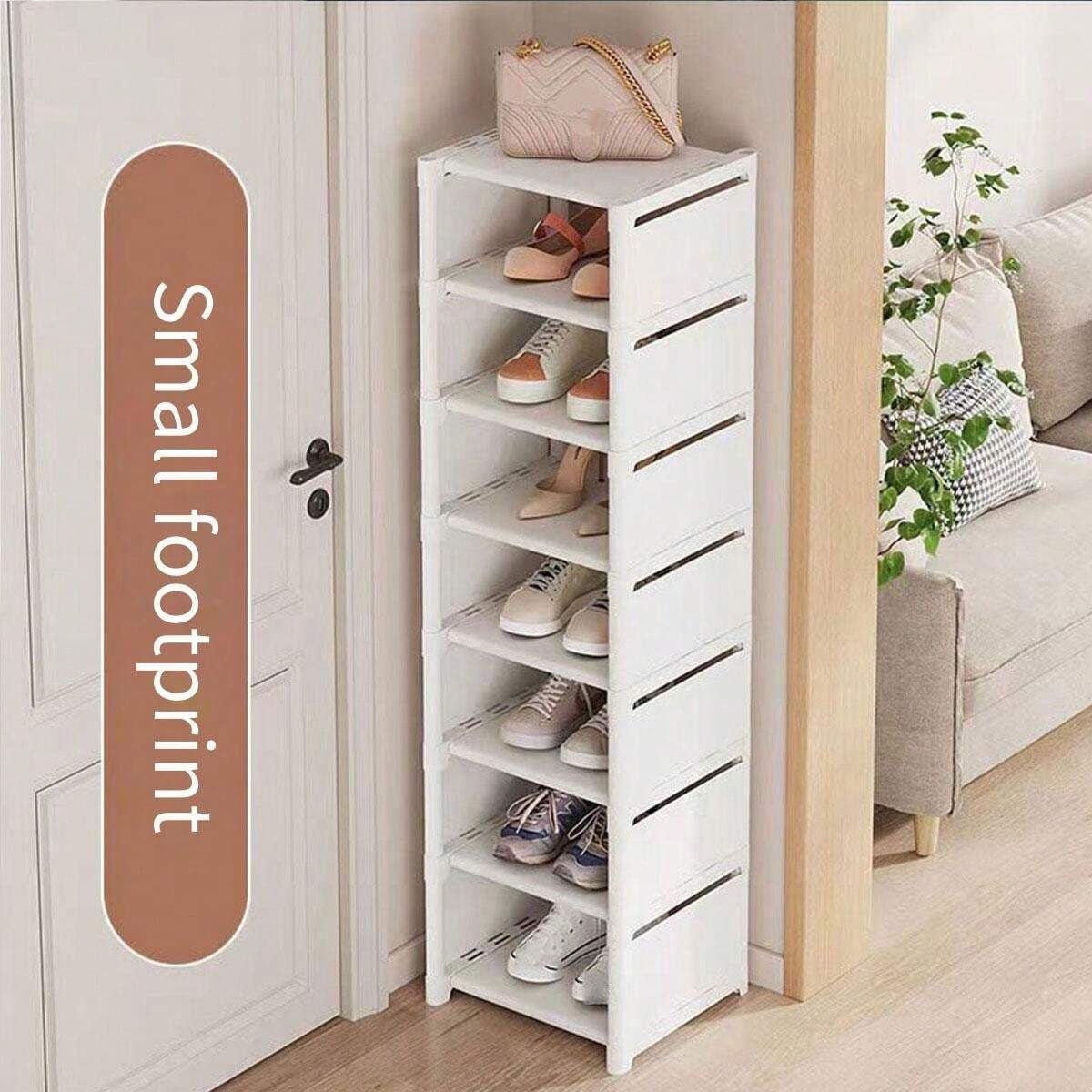 1pc Multilayer Shoe Rack, Modern Vertical Free Standing Shoe Cabinet ...