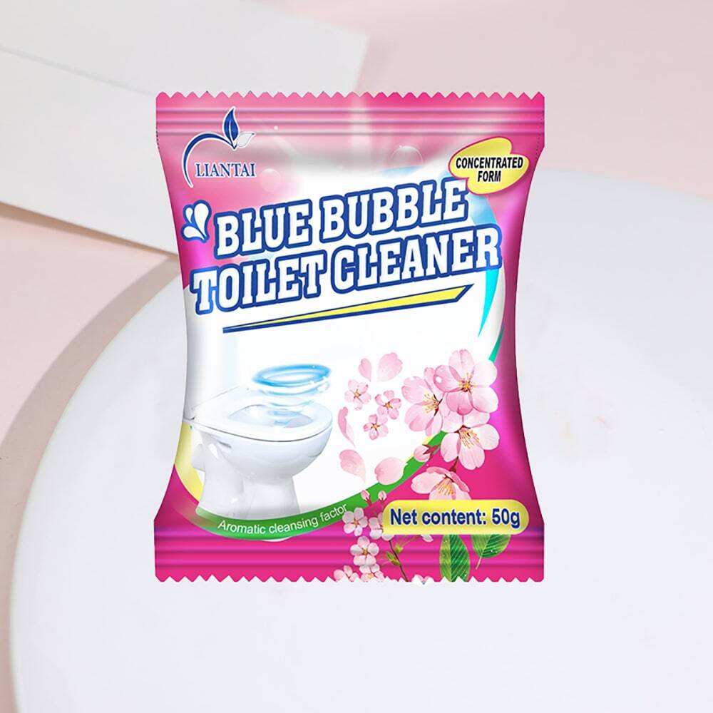 Pink Packaged, Pure Blue Toilet Cleaner Detergent With Blue Foam For ...