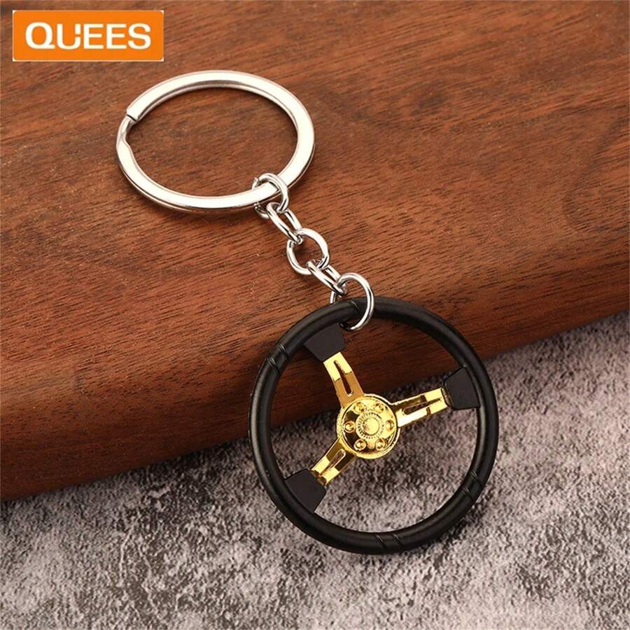 Chaveiro de Volante de Corrida Personalizado QUEES, Pingente de Chave de Carro, Chaveiro de ...