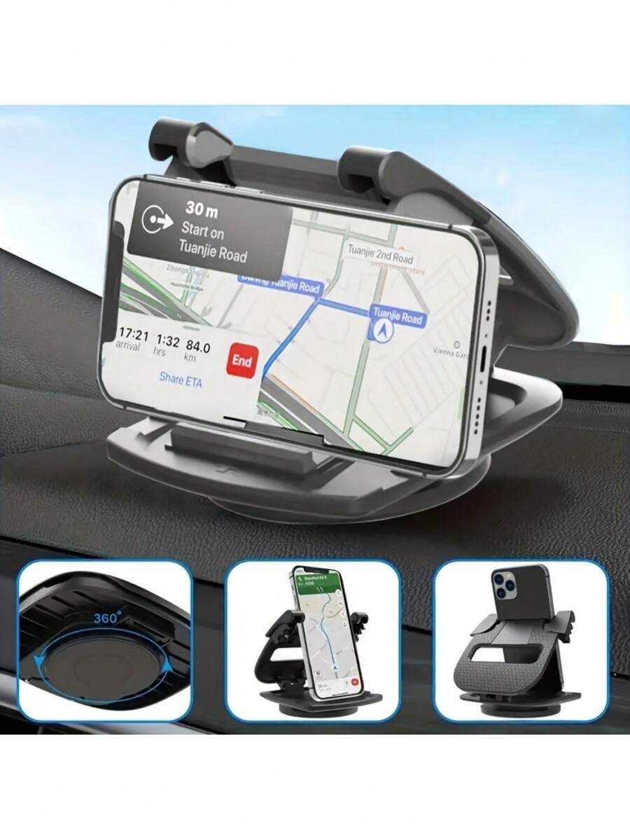 1pc Abs Material Car Phone Holder Nano Adhesive Secure And Tidy Phone Mount For Vehicle For Sale