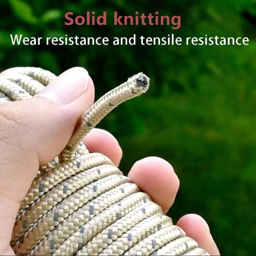 20m Tent Guy Rope Reflective Camping Rope, Thicker 4mm Reinforced ...