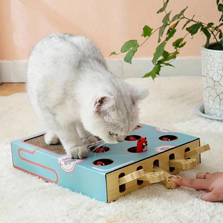 Cat Scratching Board, Boredom Relief Mouse Toy Cat Scratcher ...