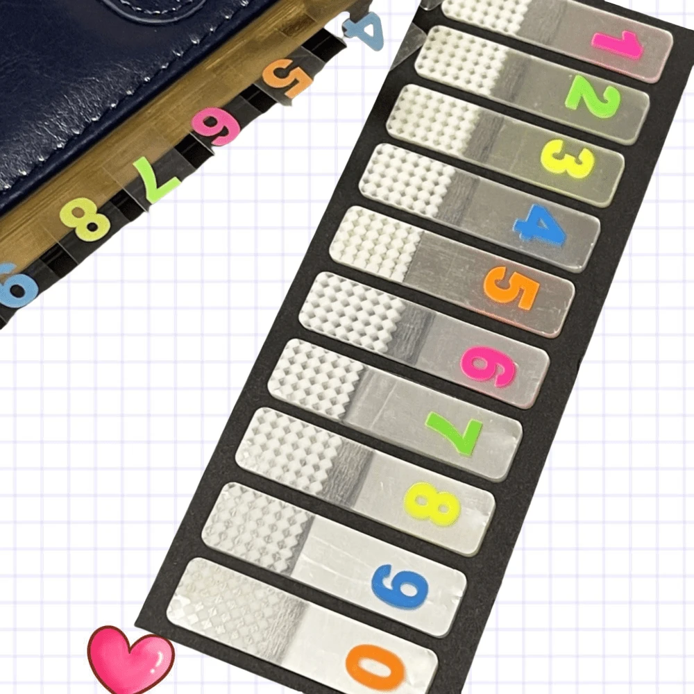 200pcs Transparent Numbered Index Sticky Labels, Strong Adhesive ...