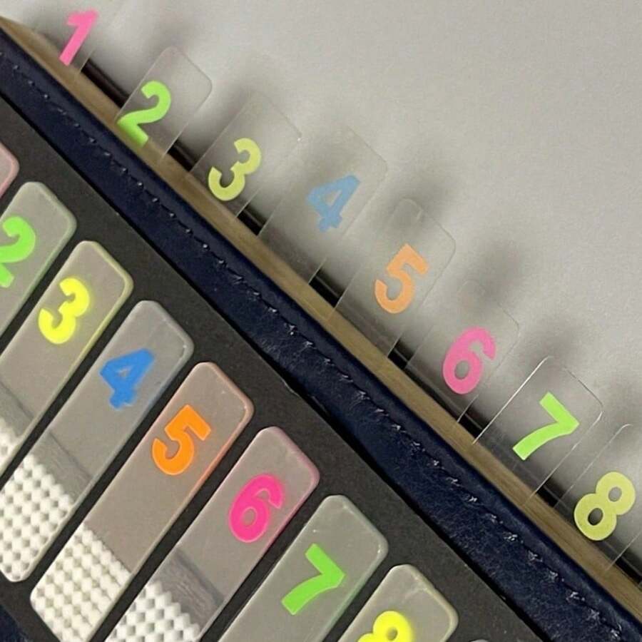 200pcs Transparent Numbered Index Sticky Labels, Strong Adhesive ...