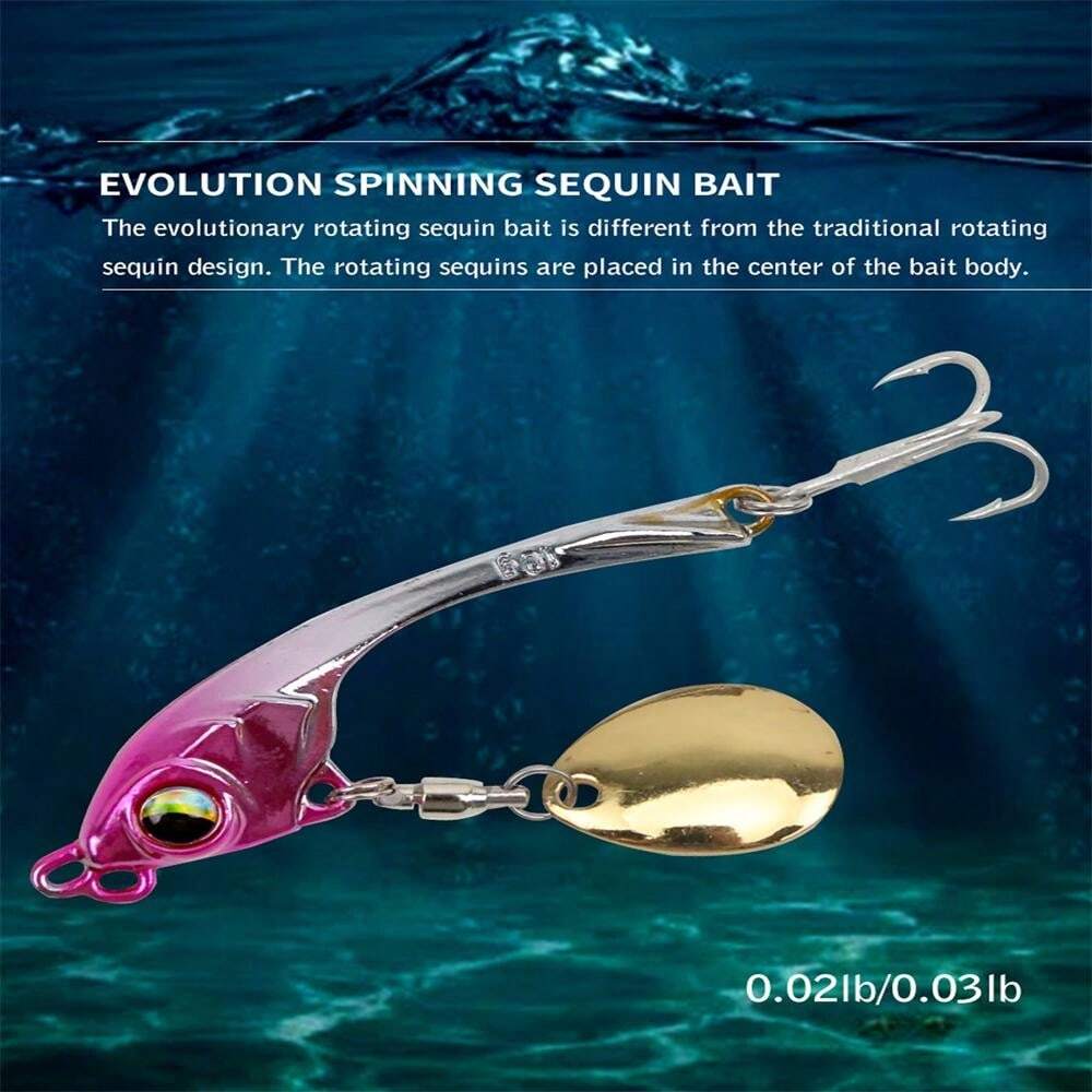 Topline Tackle Metal Shiny Spoon Lure Fishing Bait Set - Vibration ...