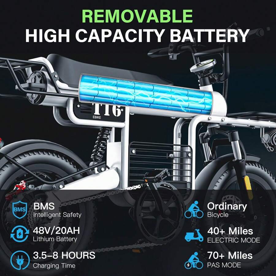 Up To 28MPH Fast Electric Bikes For Adults With 7-Speed Range 70+Miles ...