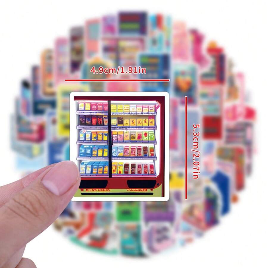 60Pcs Vending Machine Stickers, Vending Machine Vinyl Stickers For ...