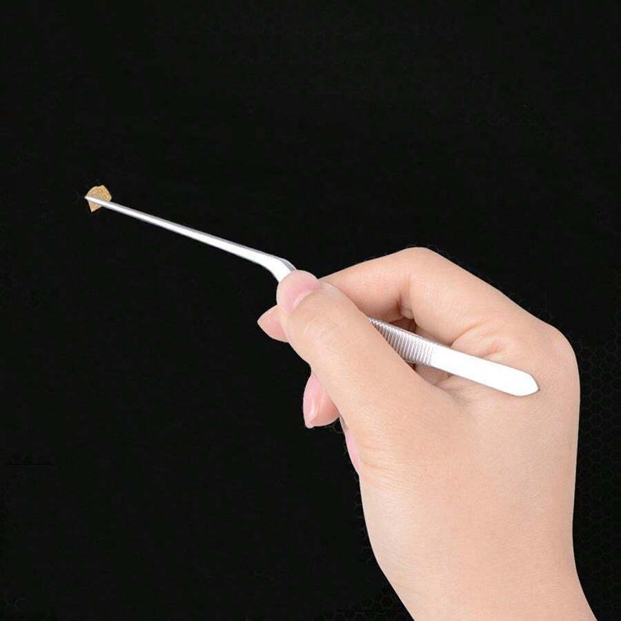 Curved Tip Stainless Steel Earpick Tweezers,Ear Wax Removal Tool, Ear ...