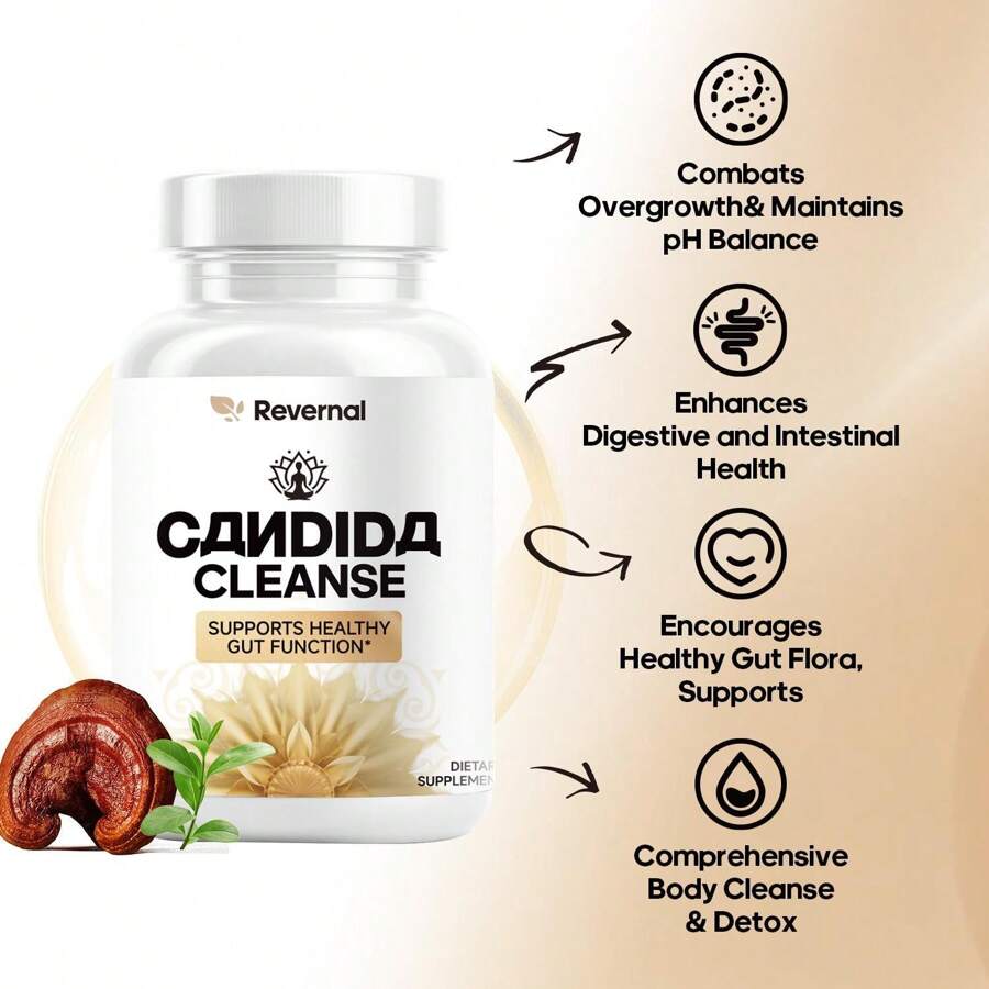Candida Cleanse - Gut & Colon Support (60 Capsules) - For Men & Women ...