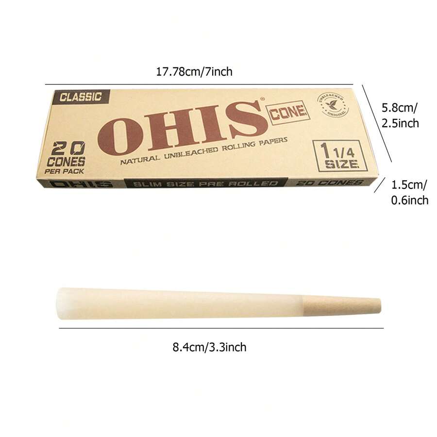 OHIS Een doos met OHIS Cone-sigarettenpapier, 3,3 inch ...