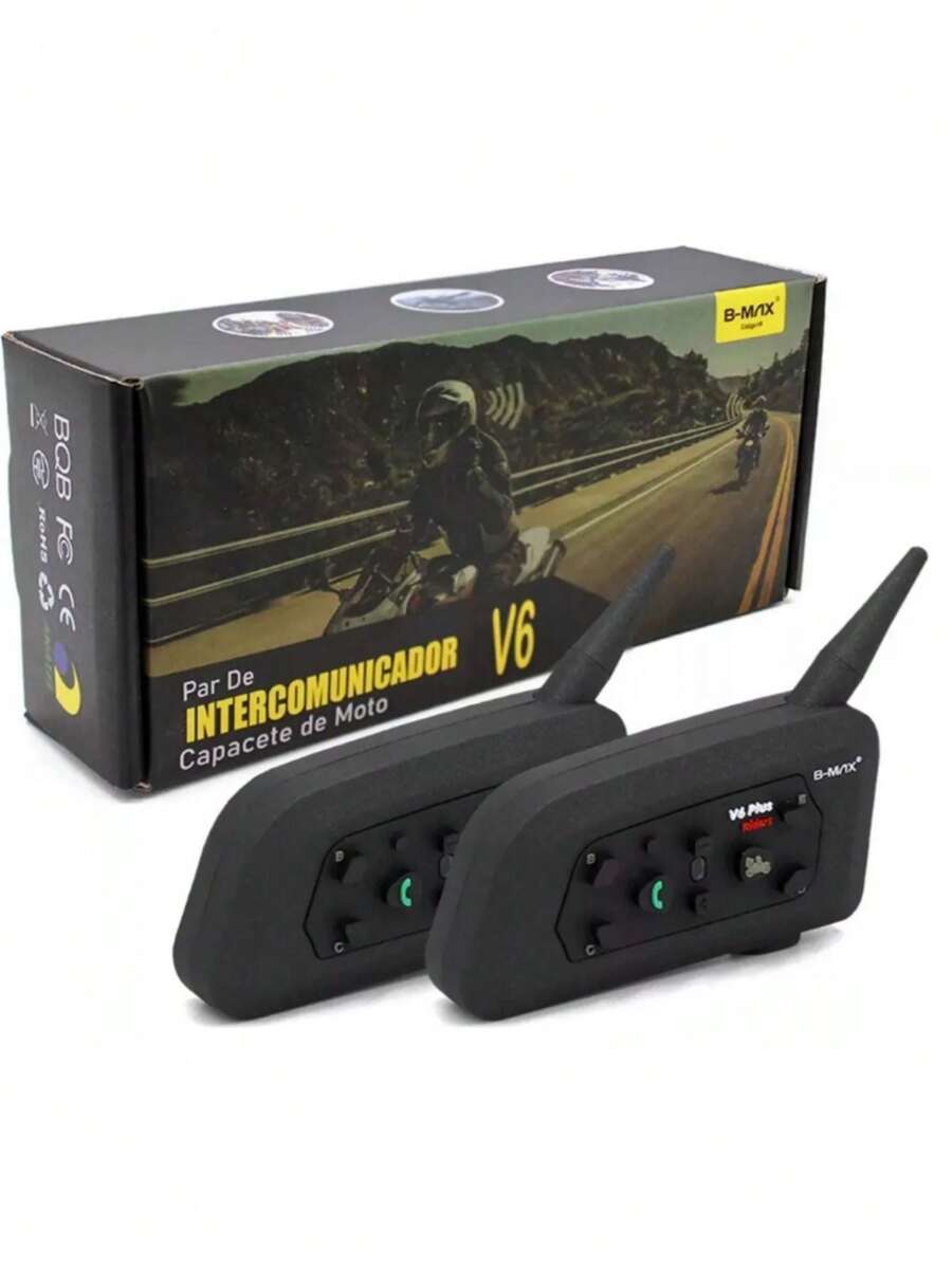 Kit Intercomunicadores Para Capacete De Moto V6 Bmax | SHEIN Brasil