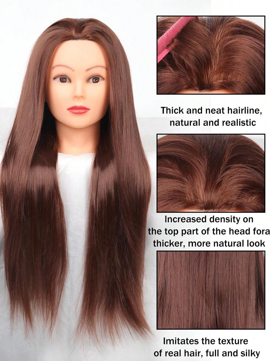 20 Inch Sliding Back Hairstyle Teaching Head Beauty Model Head ...